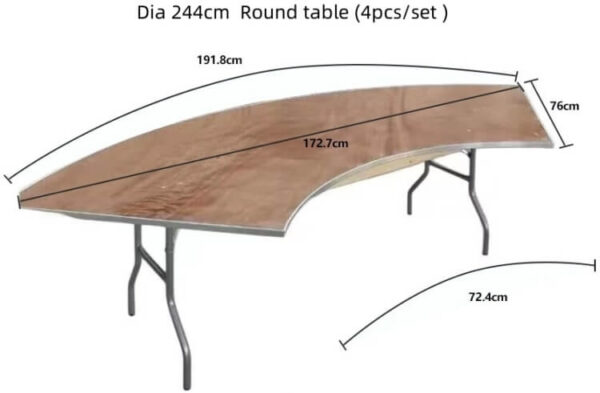 Wedding Serpentine Table Manufacturer | Folding Banquet Table