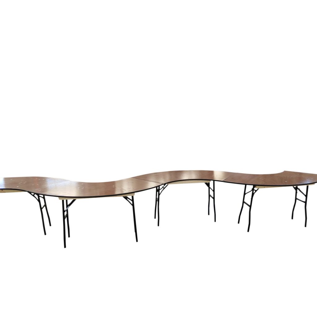 Wedding Serpentine Table Manufacturer | Folding Banquet Table