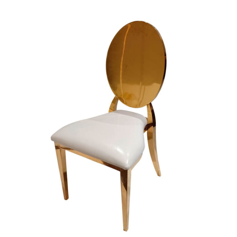Gold SS Chair With Cushion | Stainless Steel Chair Suppliers